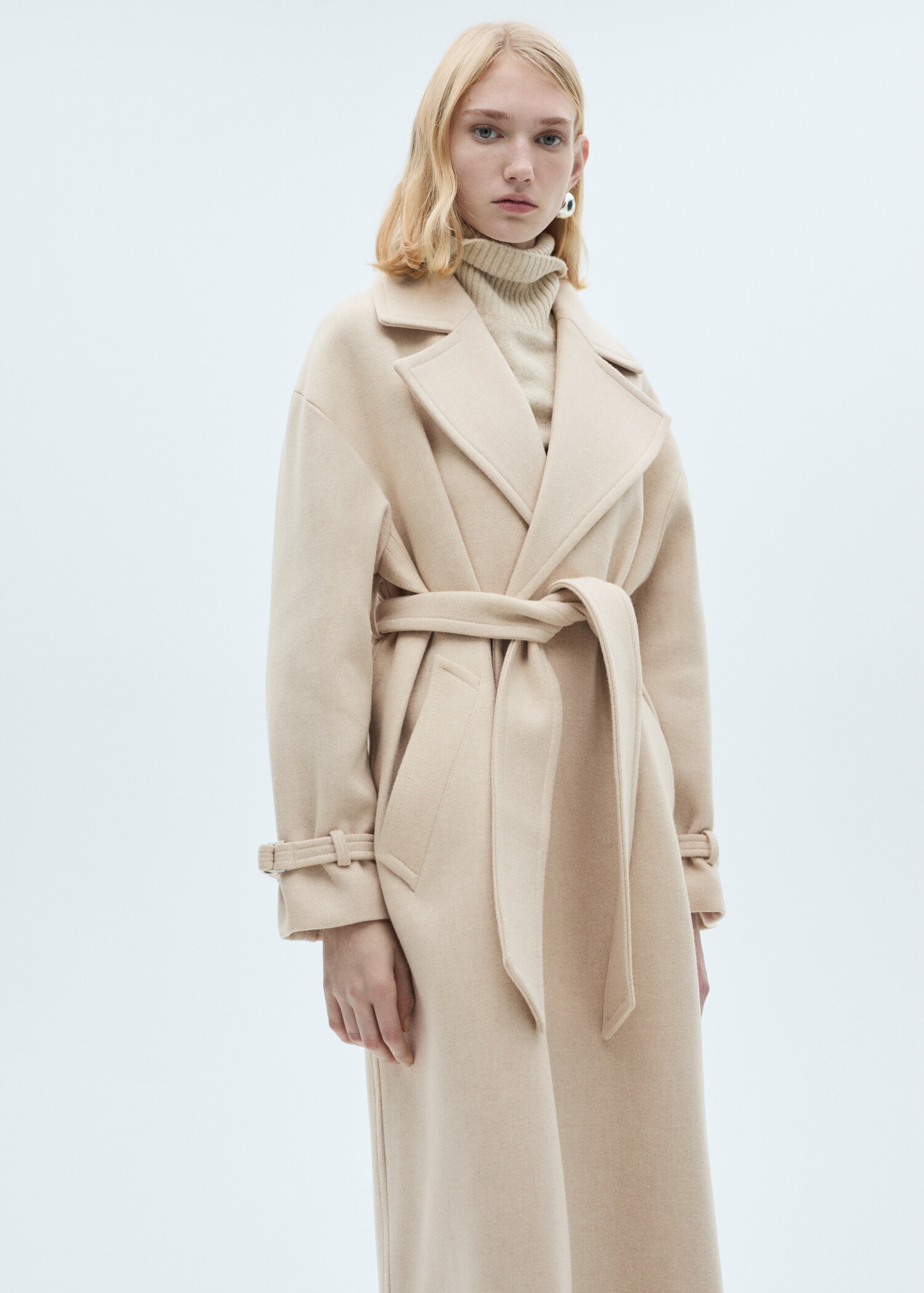 Maxi lapel Manteco wool coat - Women | MANGO USA