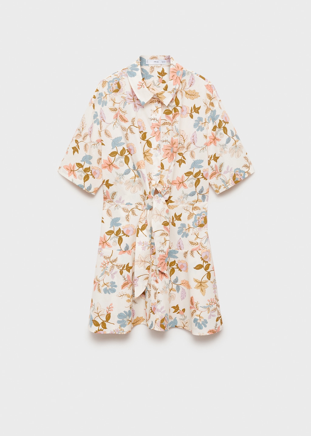Floral-print dress with knot - Women | MANGO USA Floral-print dress with knot - Women | MANGO USA