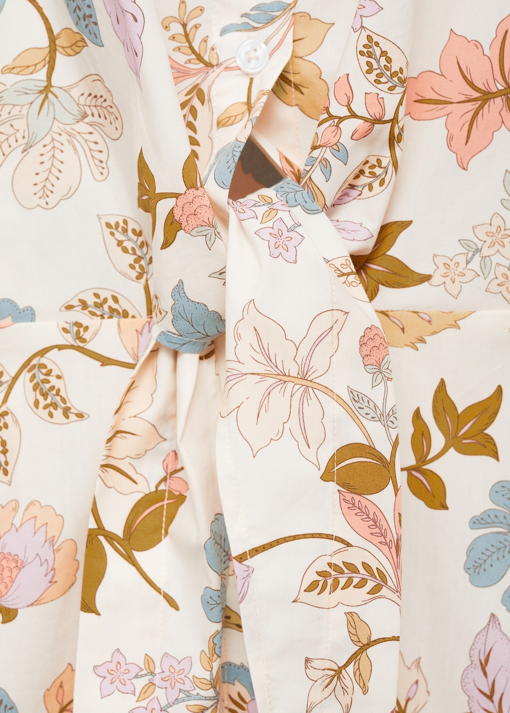 Floral-print dress with knot - Women | MANGO USA Floral-print dress with knot - Women | MANGO USA