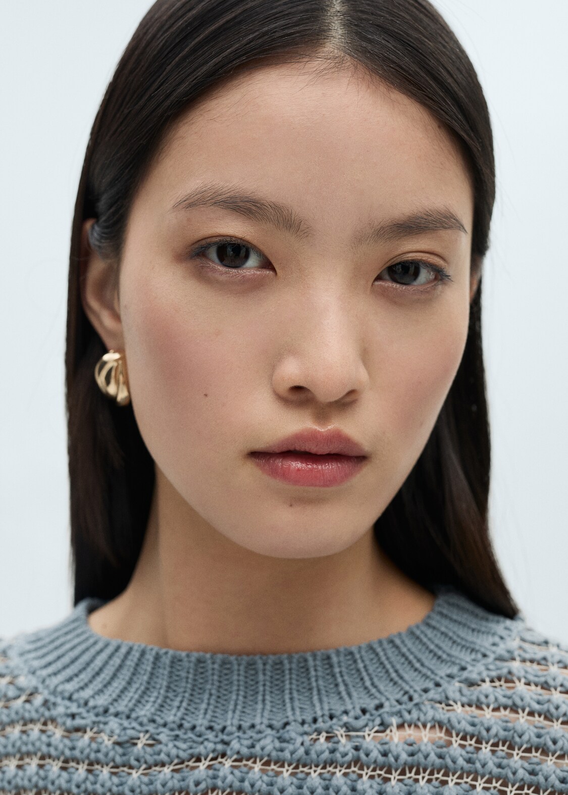 Oversized openwork knitted sweater - Women | MANGO USA