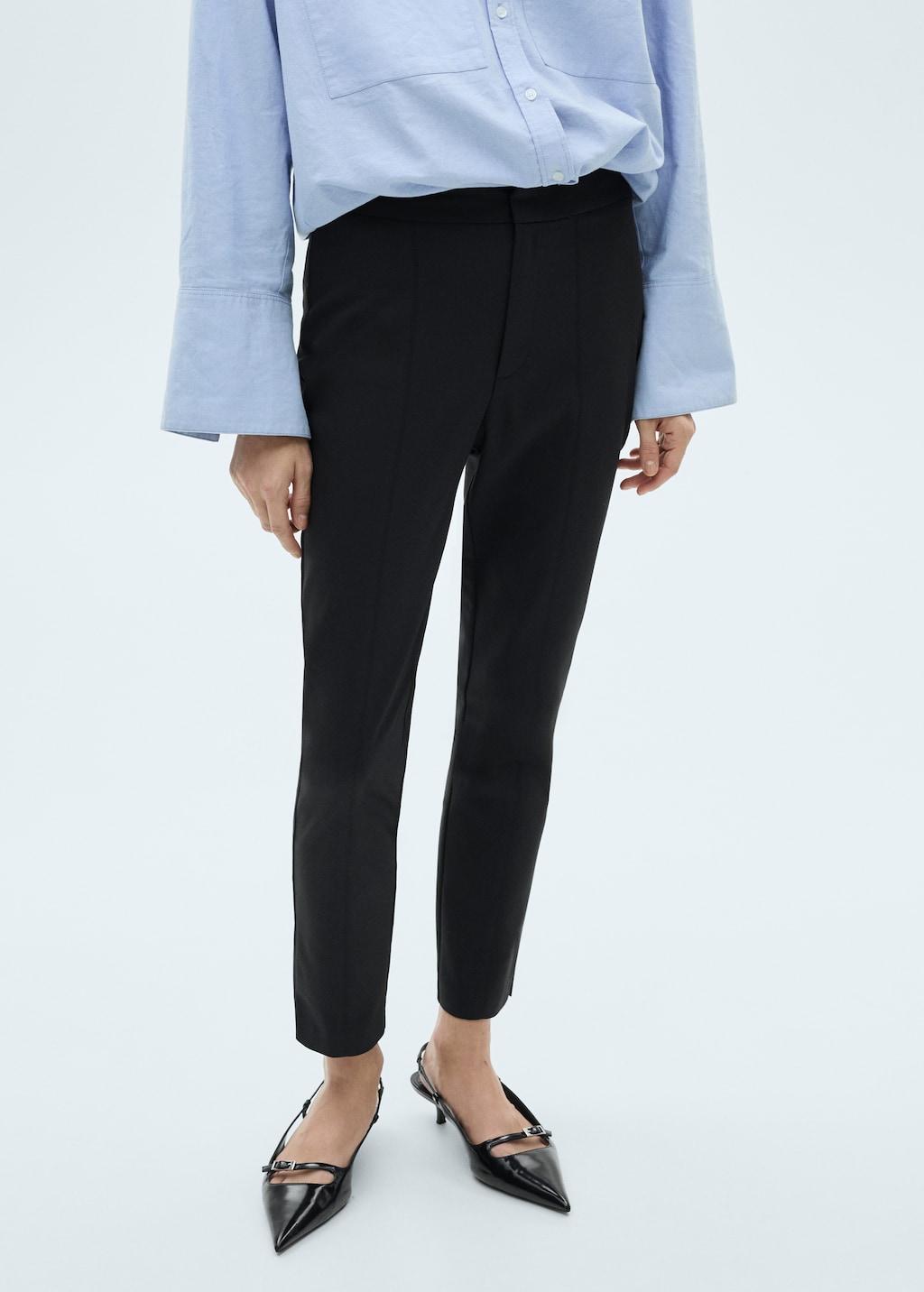 Straight Fit Cotton Trousers Women Mango Bosnia And Herzegovina