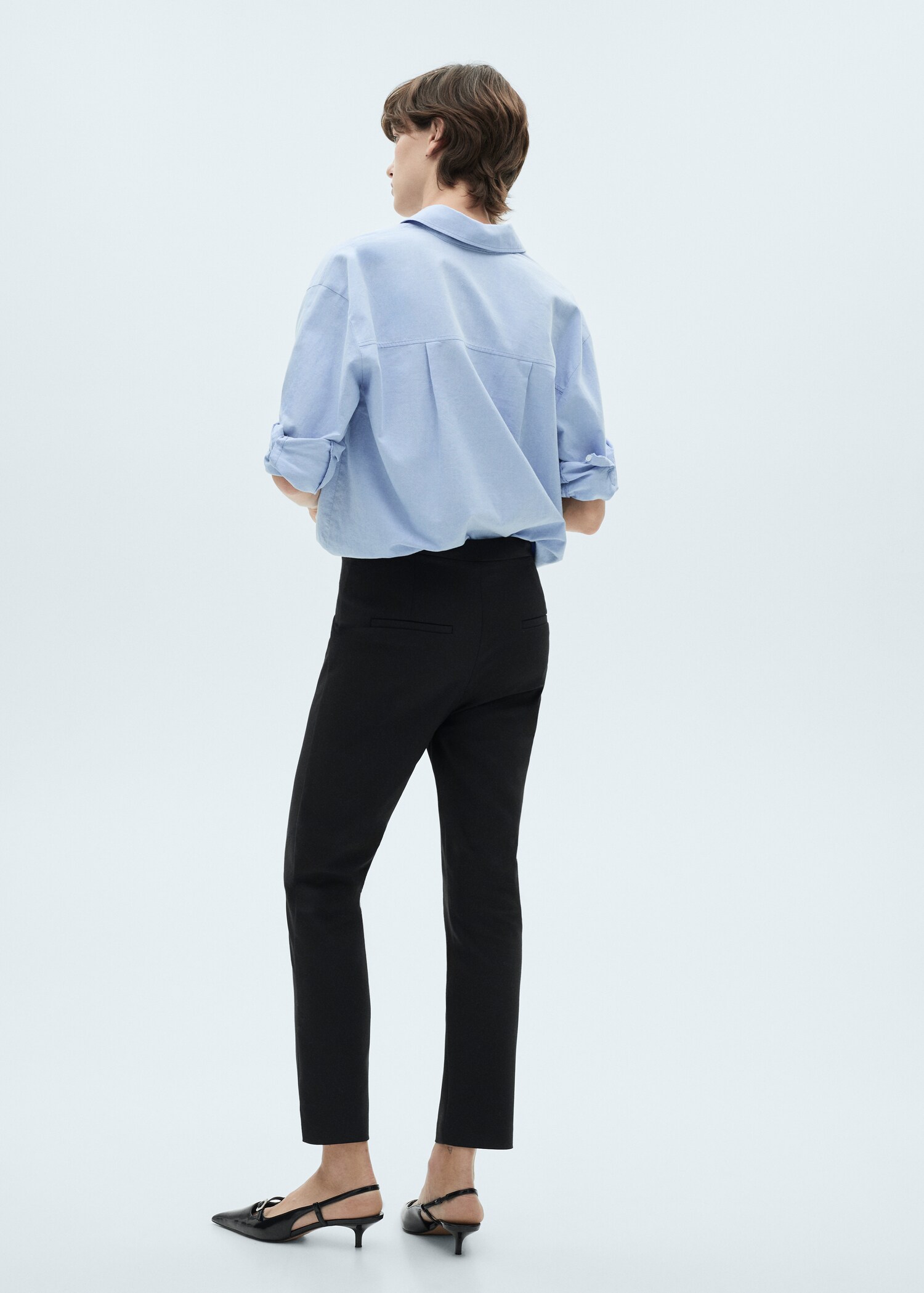 Straight-fit cotton trousers - Women | MANGO United Kingdom