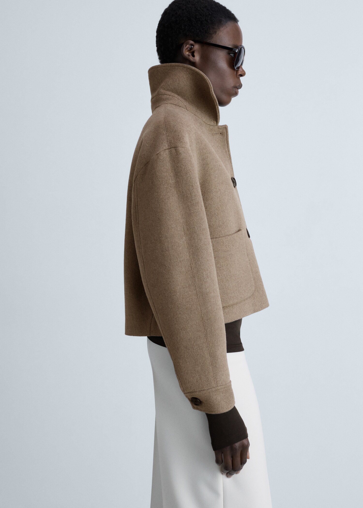 Wool jacket with pockets - Women | MANGO USA