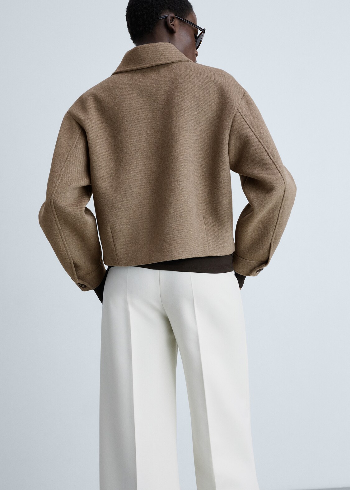 Kurtka wełniana z kieszeniami - Kobieta | MANGO Poland