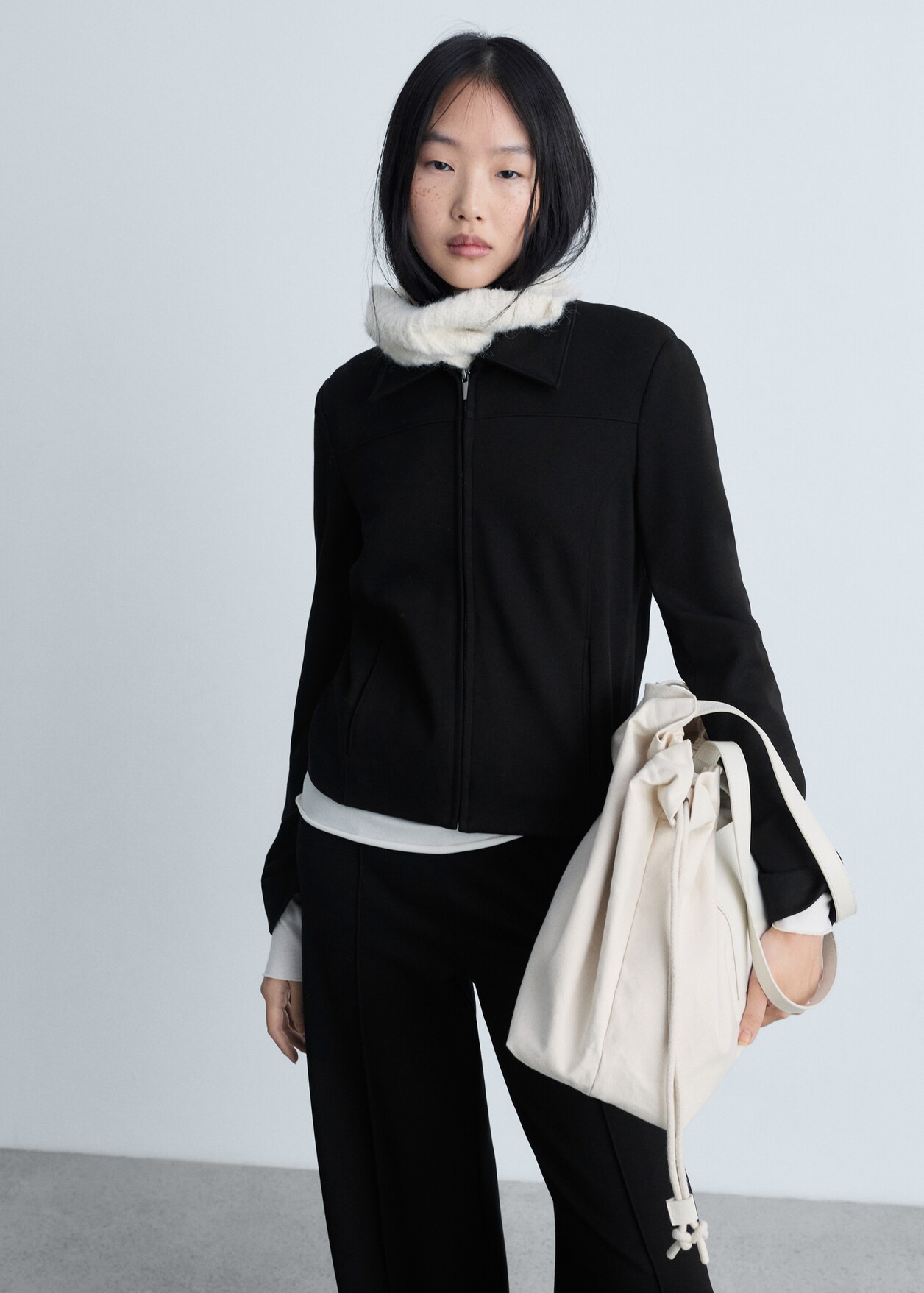 Zipper fitted jacket - Women | MANGO United Kingdom