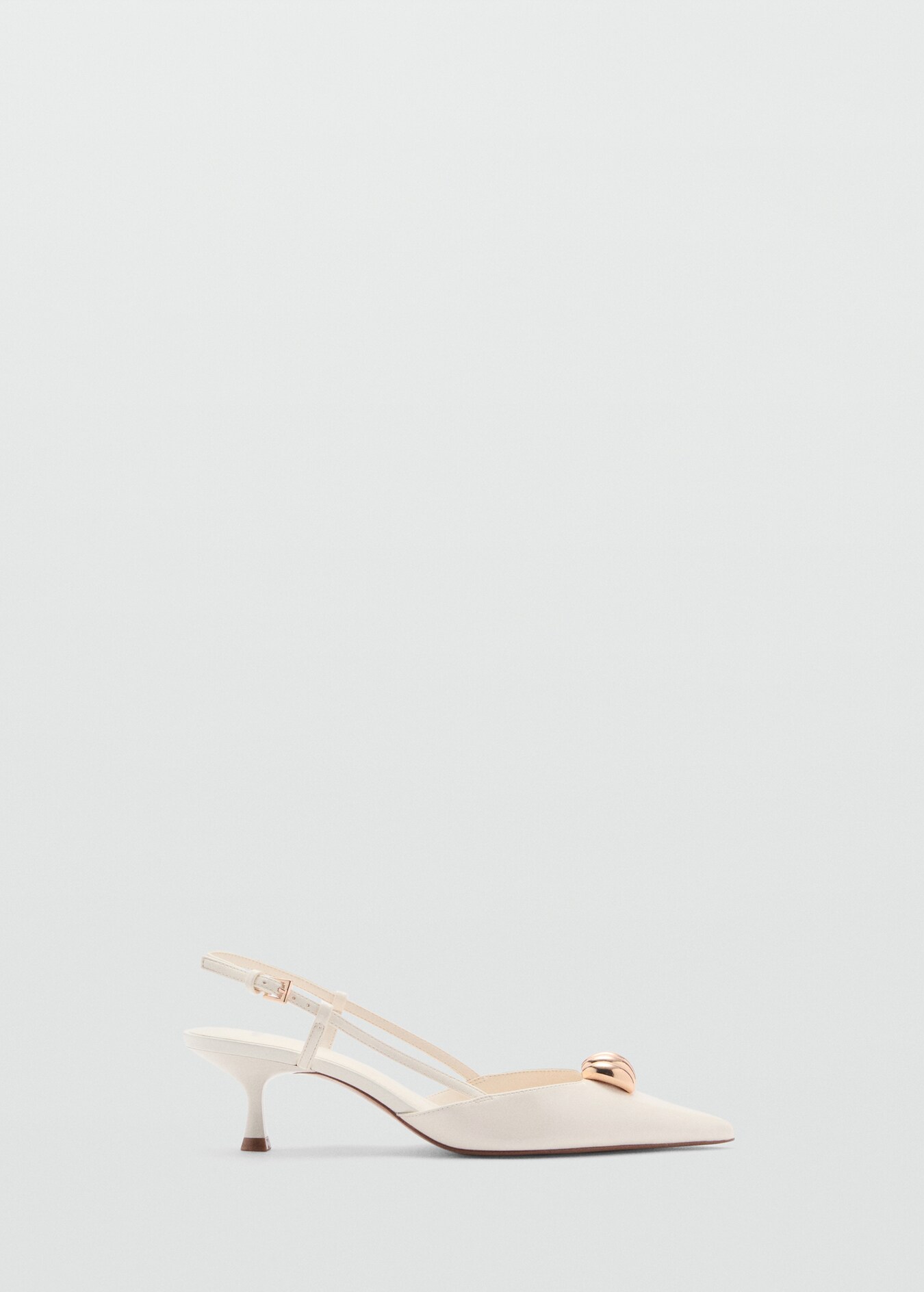 High-heeled shoes with metallic detail - Women | MANGO USA