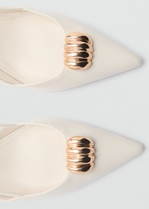 High-heeled shoes with metallic detail - Women | MANGO USA