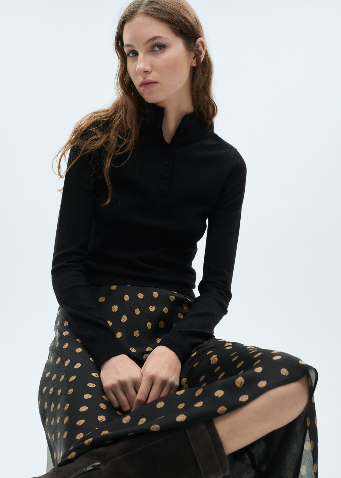 Polka-dot midi skirt - Women | MANGO USA