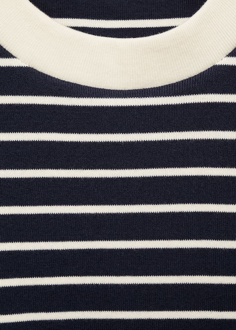 Striped Cotton T Shirt Women Mango Usa
