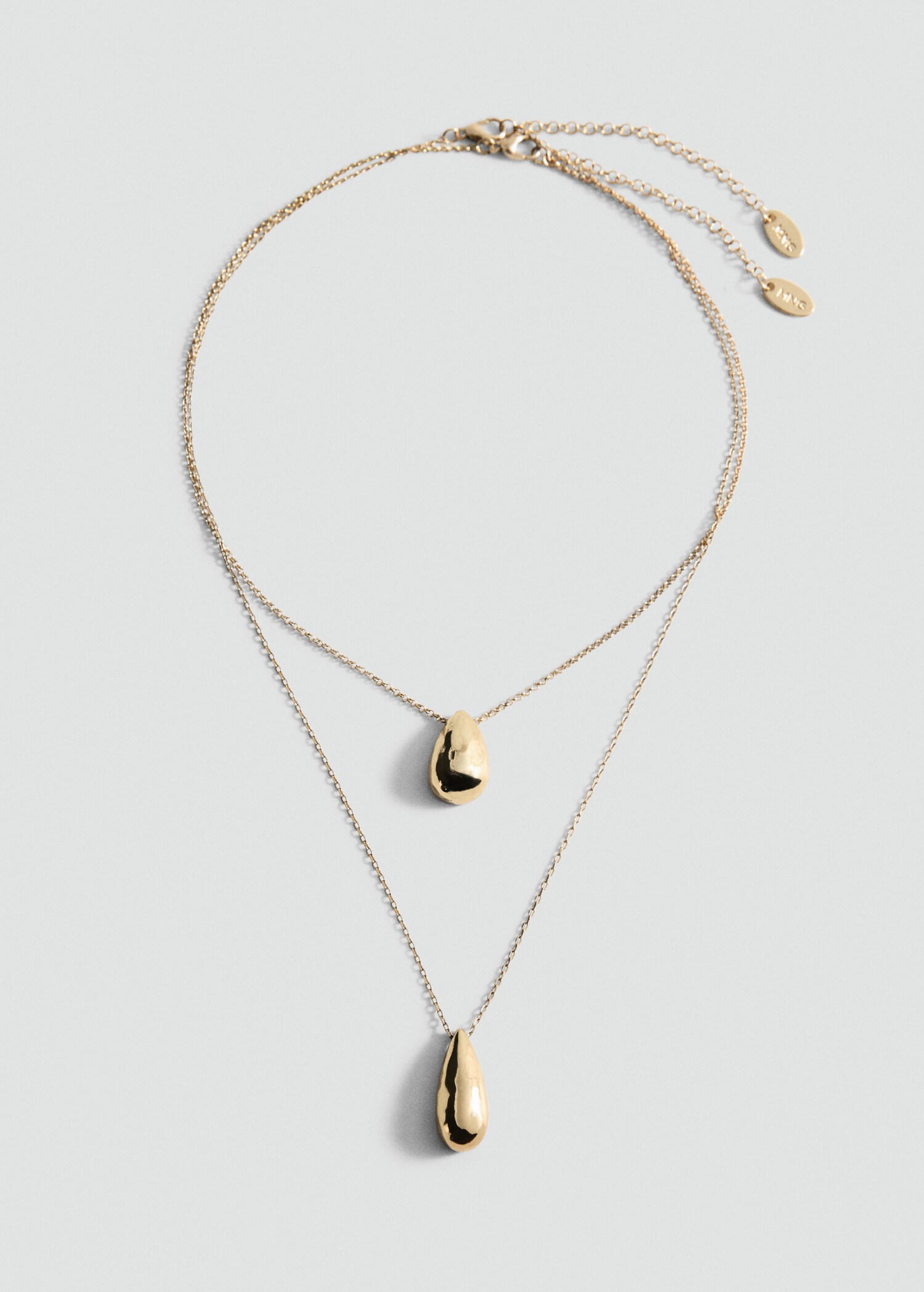 Double-drop pendant necklace - Women | MANGO USA