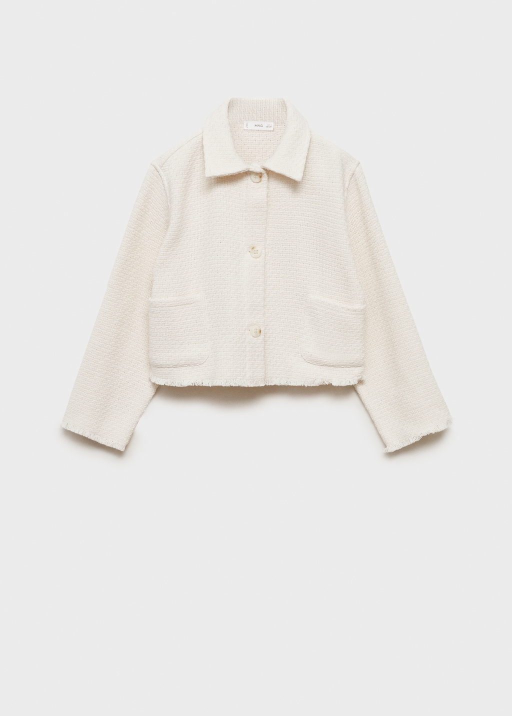 Cropped textured jacket - Kids | MANGO USA Cropped textured jacket - Kids | MANGO USA