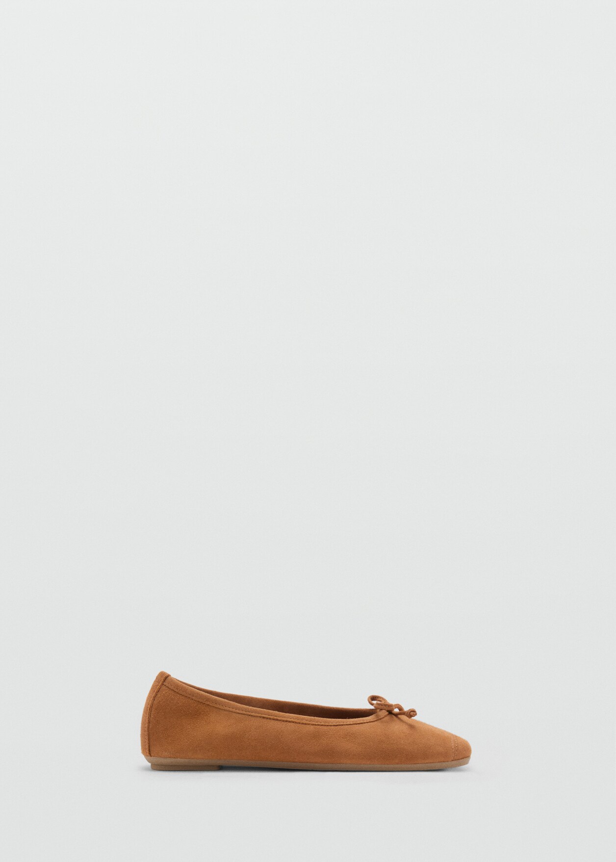 Bow suede ballerina - Women | MANGO Malaysia