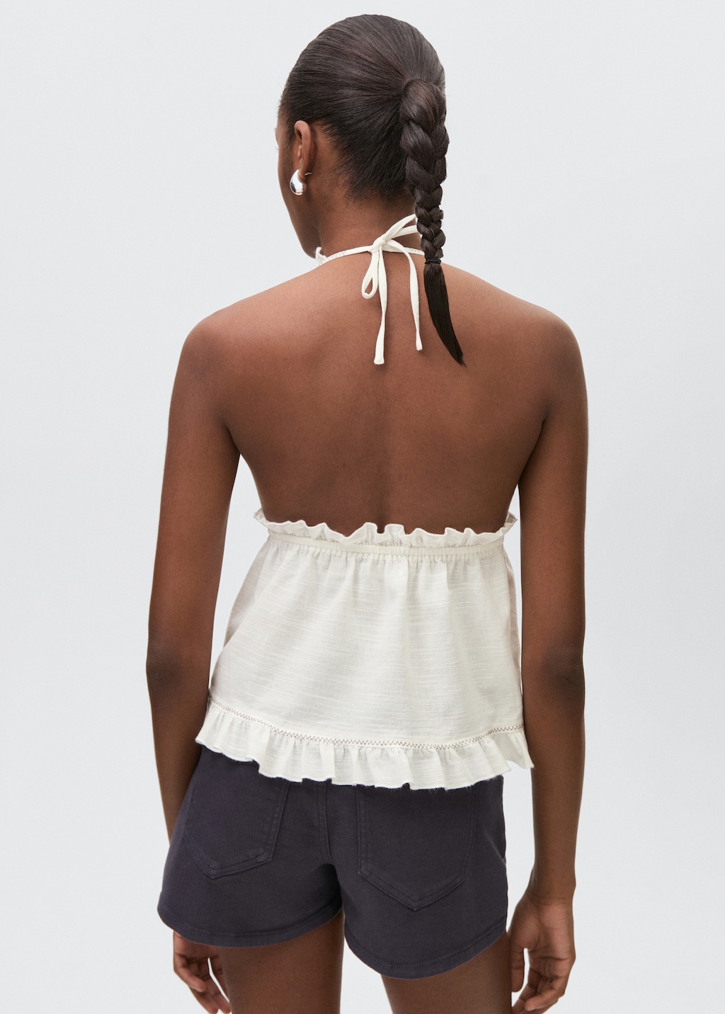 Top with bow closure - Teen | MANGO USA Top with bow closure - Teen | MANGO USA