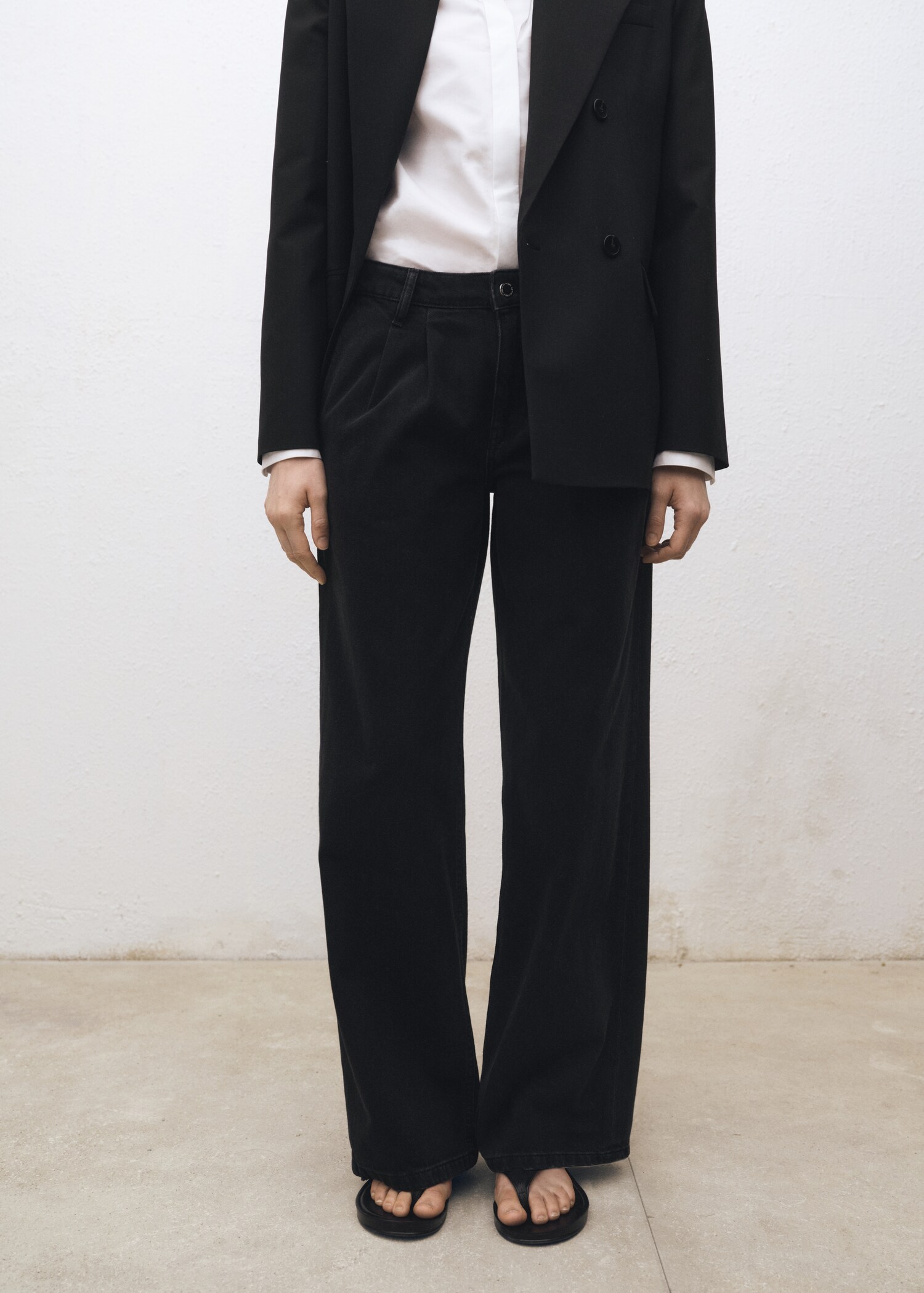 Wideleg-Bundfaltenjeans - Damen | MANGO Deutschland