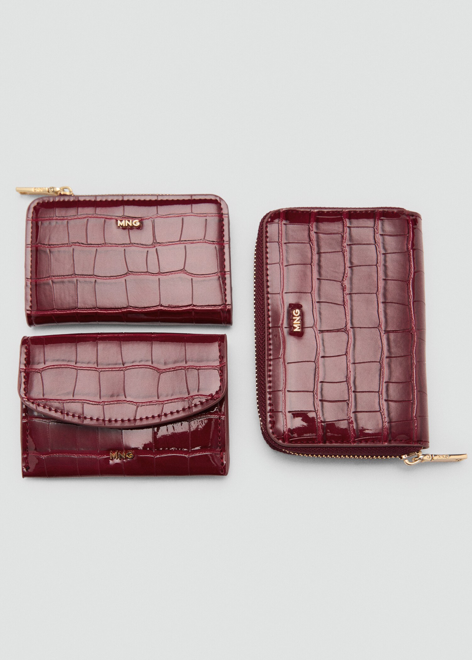 Croco wallet with zipper - Women | MANGO USA