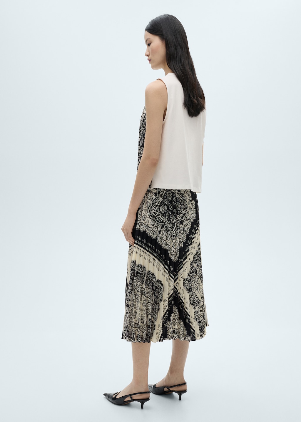 Paisley-print pleated skirt - Women | MANGO USA Paisley-print pleated skirt - Women | MANGO USA