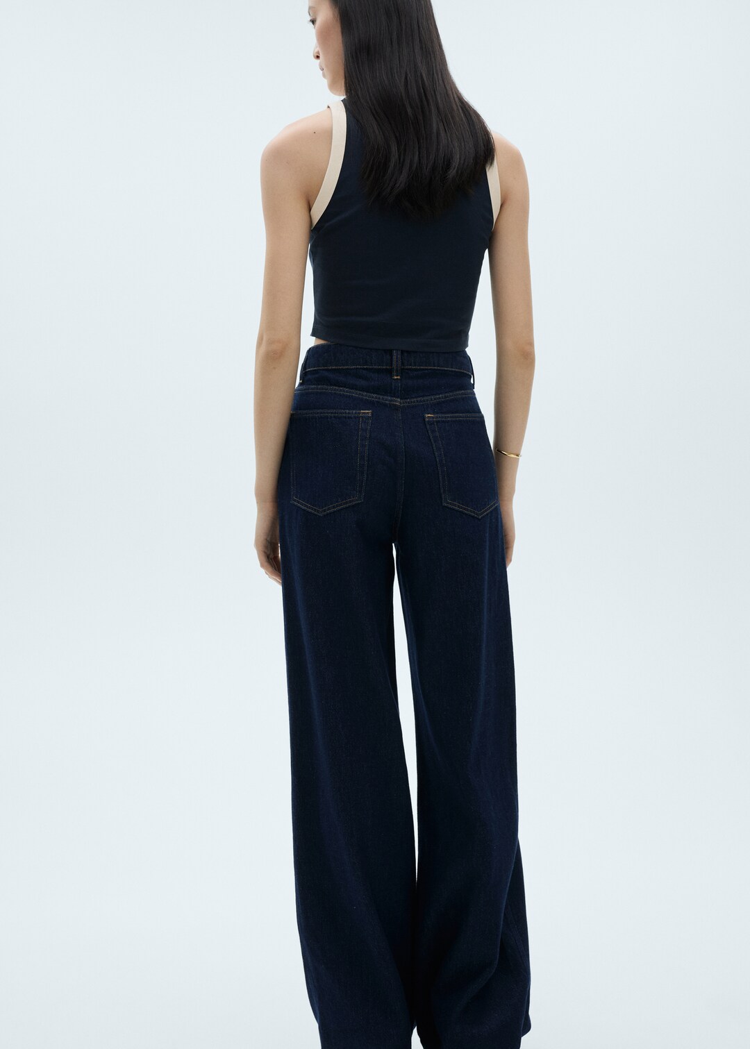 Contrast trim top - Women | MANGO USA