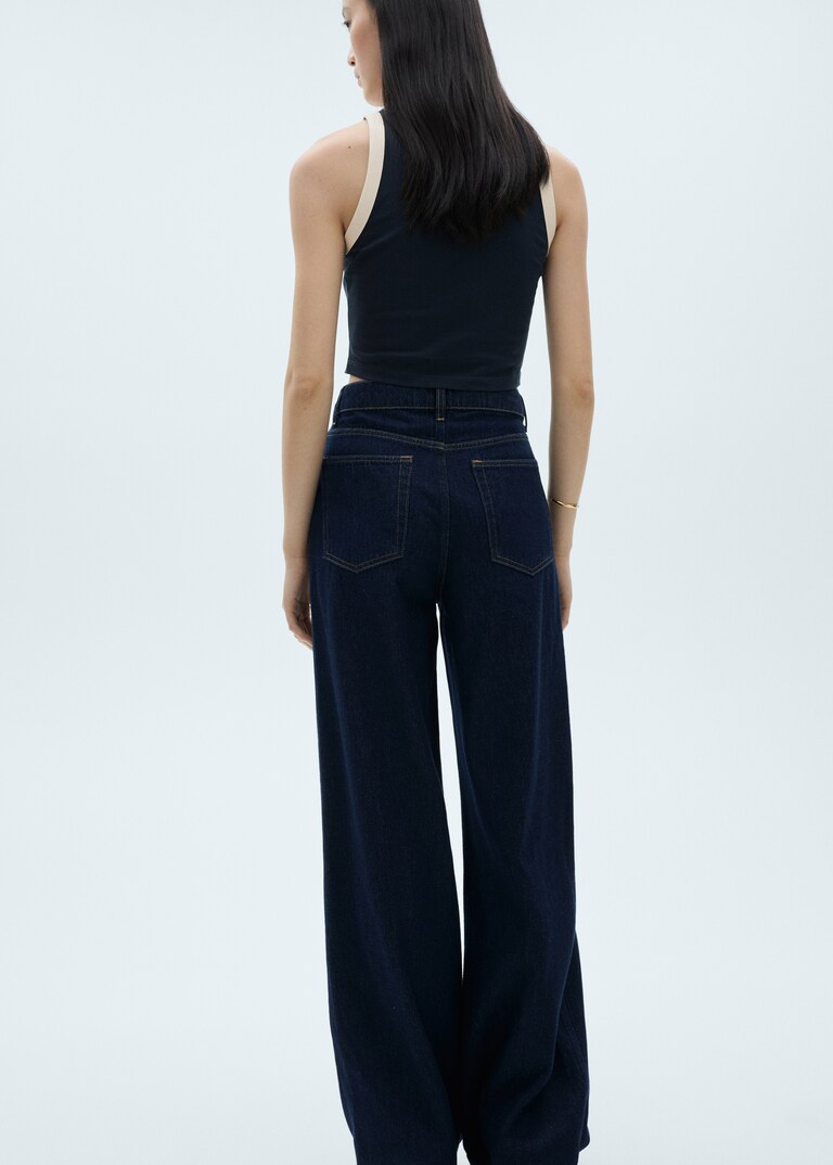 Contrast trim top - Women | MANGO USA