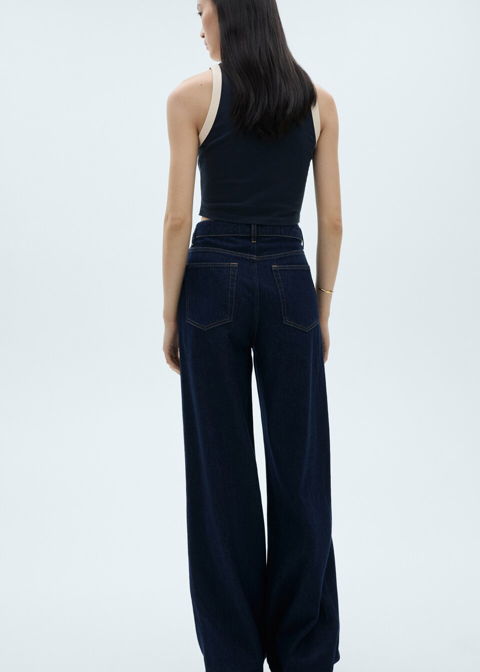 Contrast trim top - Women | MANGO USA