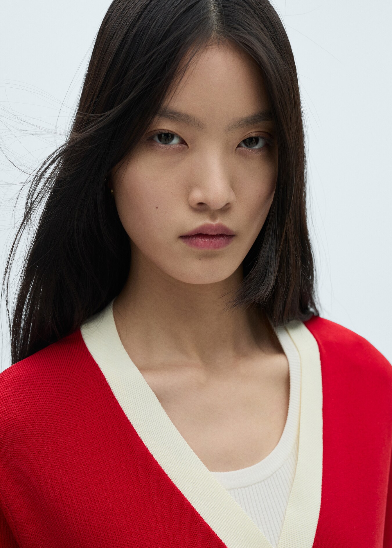 Knitted cardigan with contrasting trims - Women | MANGO USA