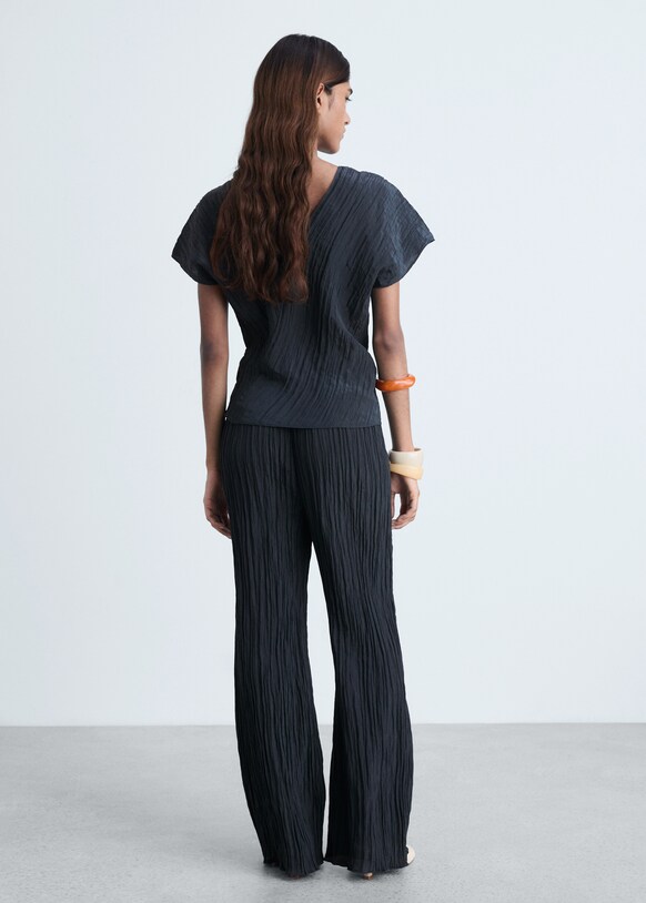 Pleated straight trousers - Women | MANGO United Kingdom