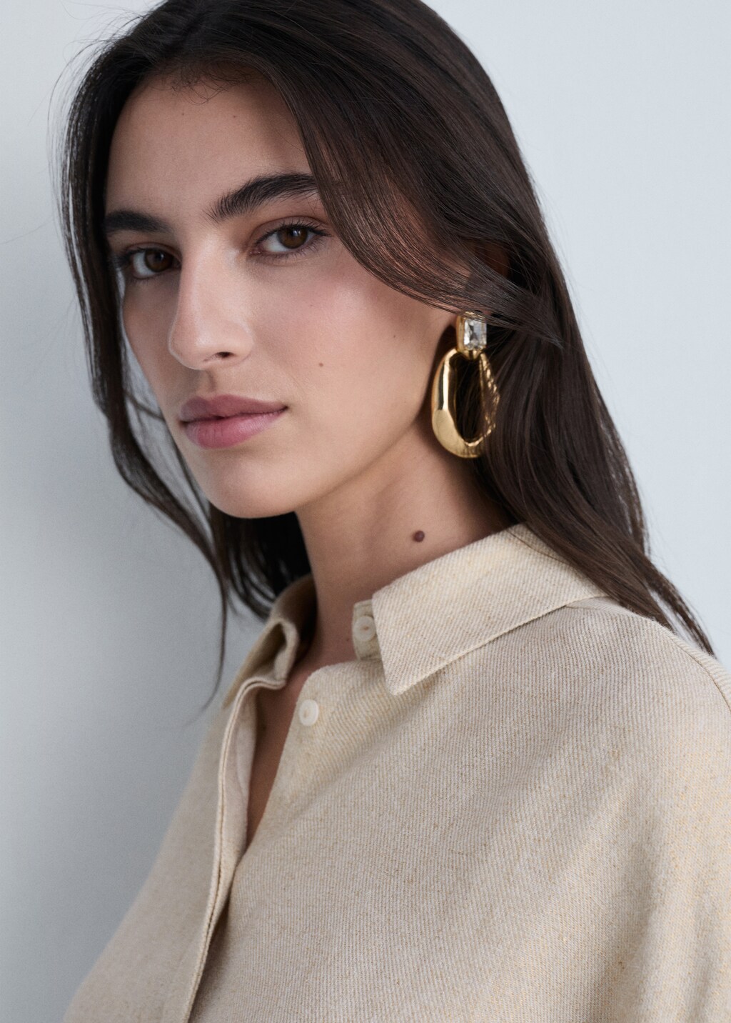 Regular linen-blend shirt - Women | MANGO USA