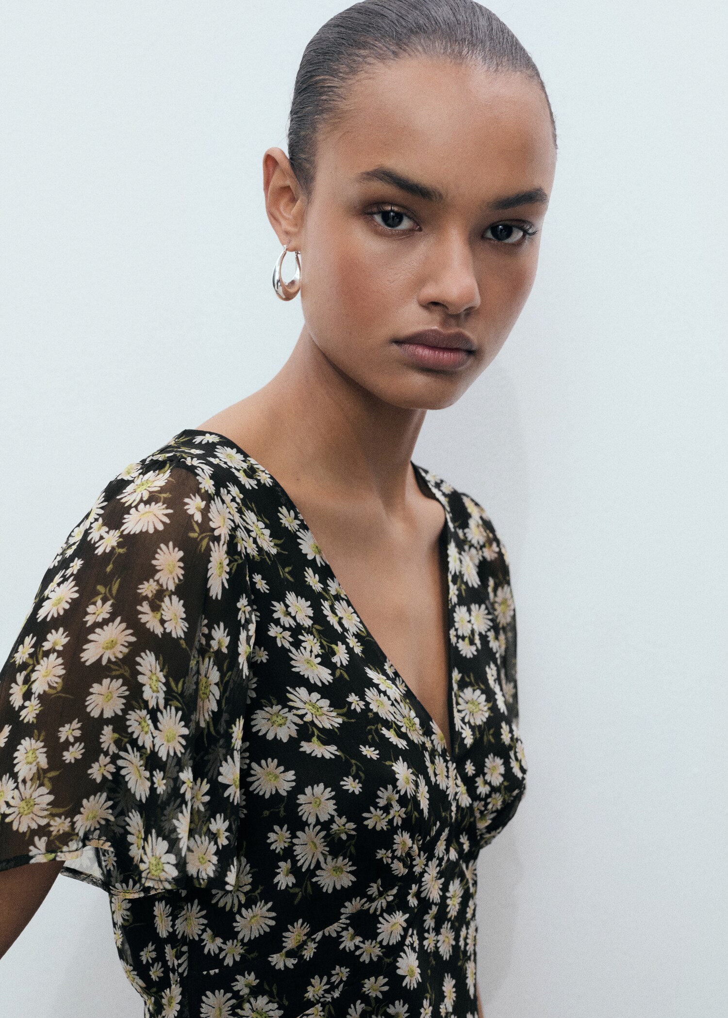 Floral-print straight-fit midi-dress - Women | MANGO USA