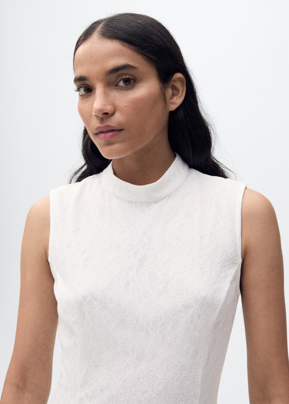 Pleated lace dress - Women | MANGO USA