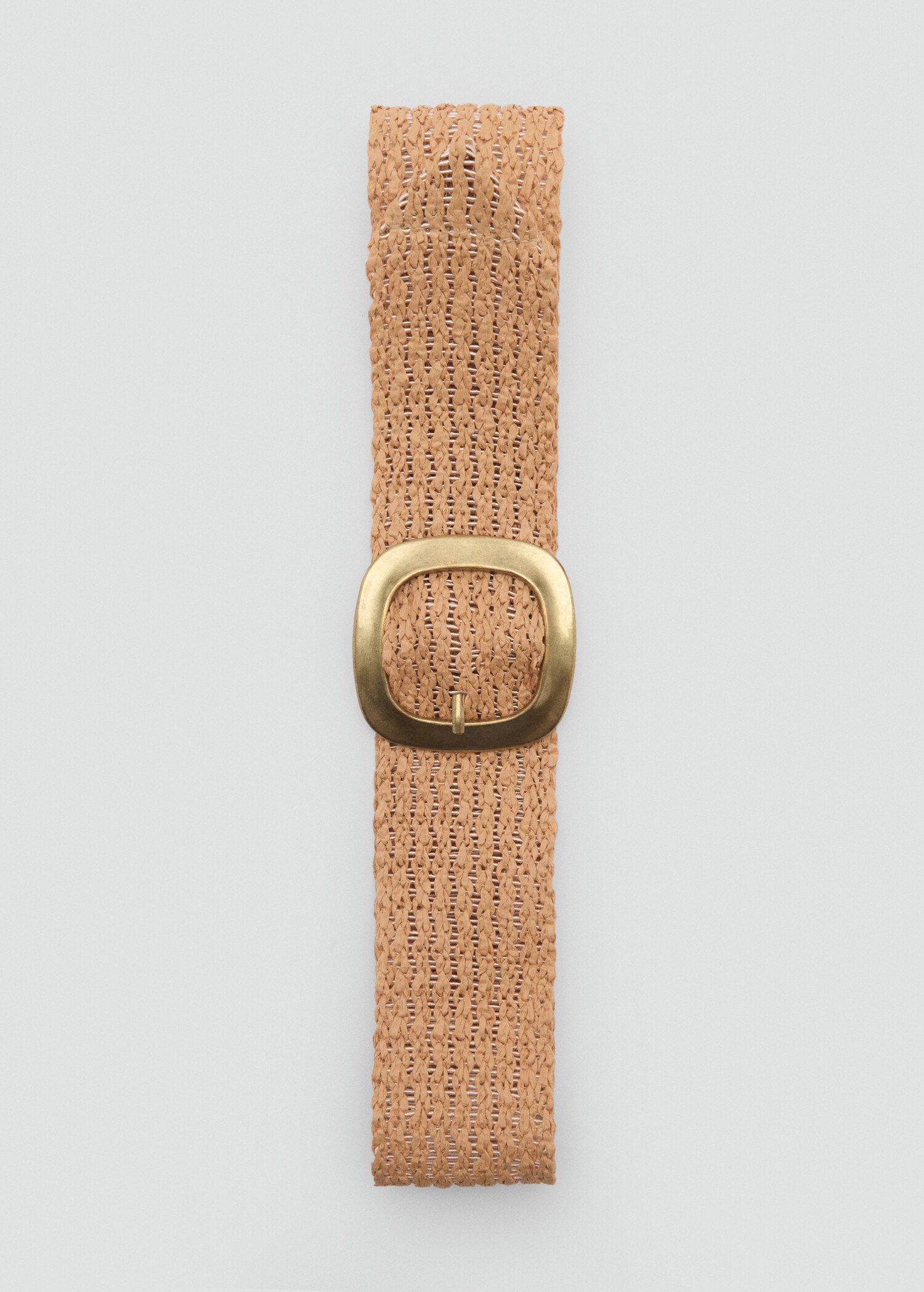 Natural fibre belt with oval buckle - Women | MANGO United Kingdom