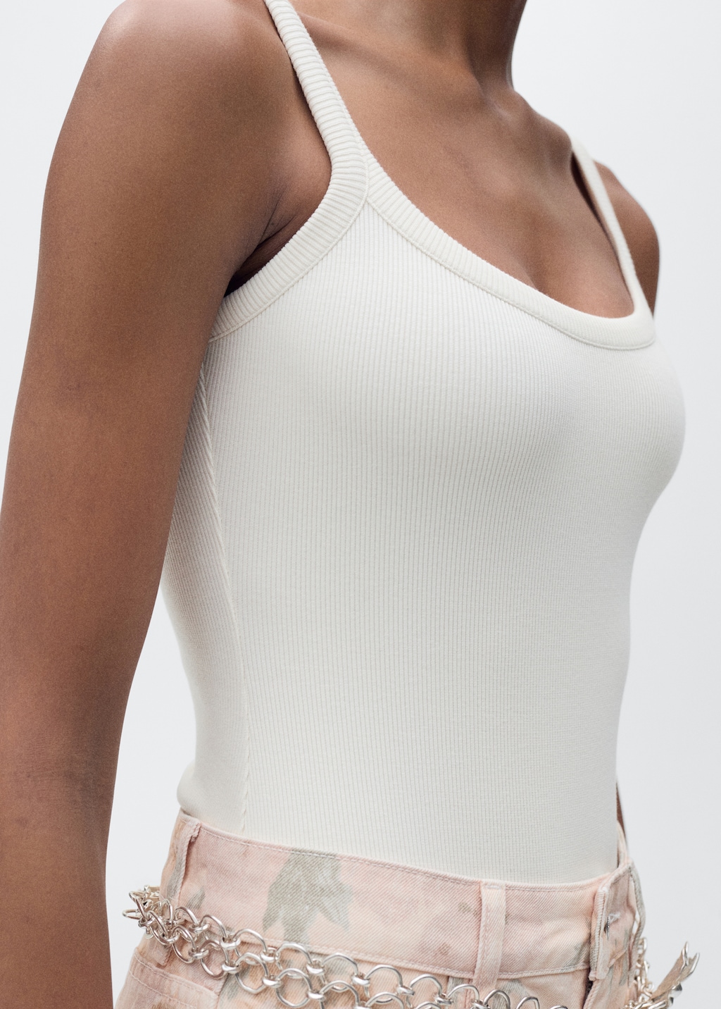 Ribbed Cotton Bodysuit Women Mango Netherlands