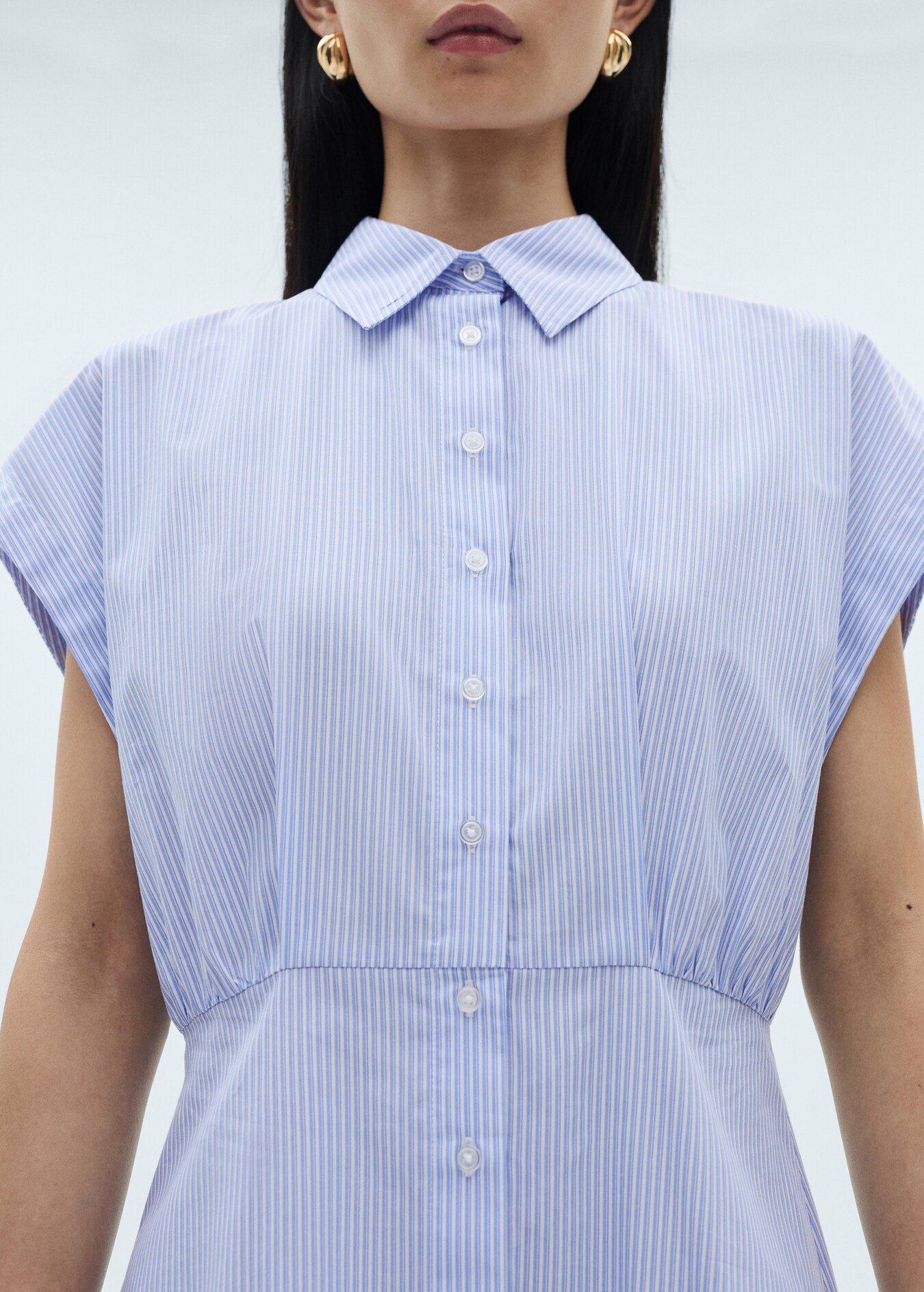 Lace detail shirt dress - Women | MANGO USA