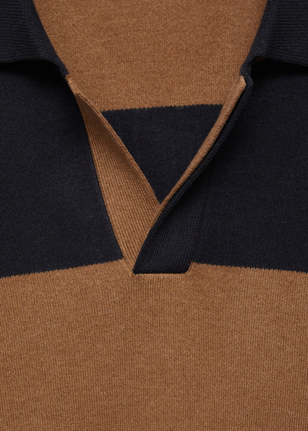 Striped design polo sweater - Men | MANGO USA Striped design polo sweater - Men | MANGO USA
