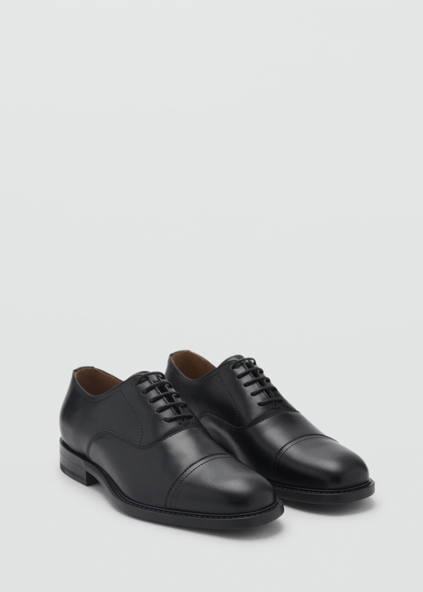 Oxford style leather shoe - Men | MANGO USA
