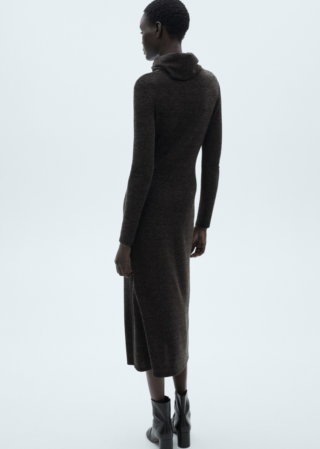 Knitted turtleneck dress - Women | MANGO United Kingdom