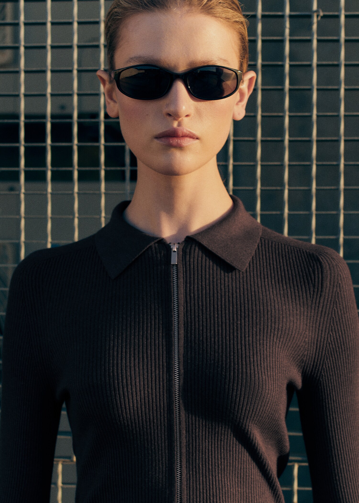 Zipped knit cardigan - Women | MANGO USA