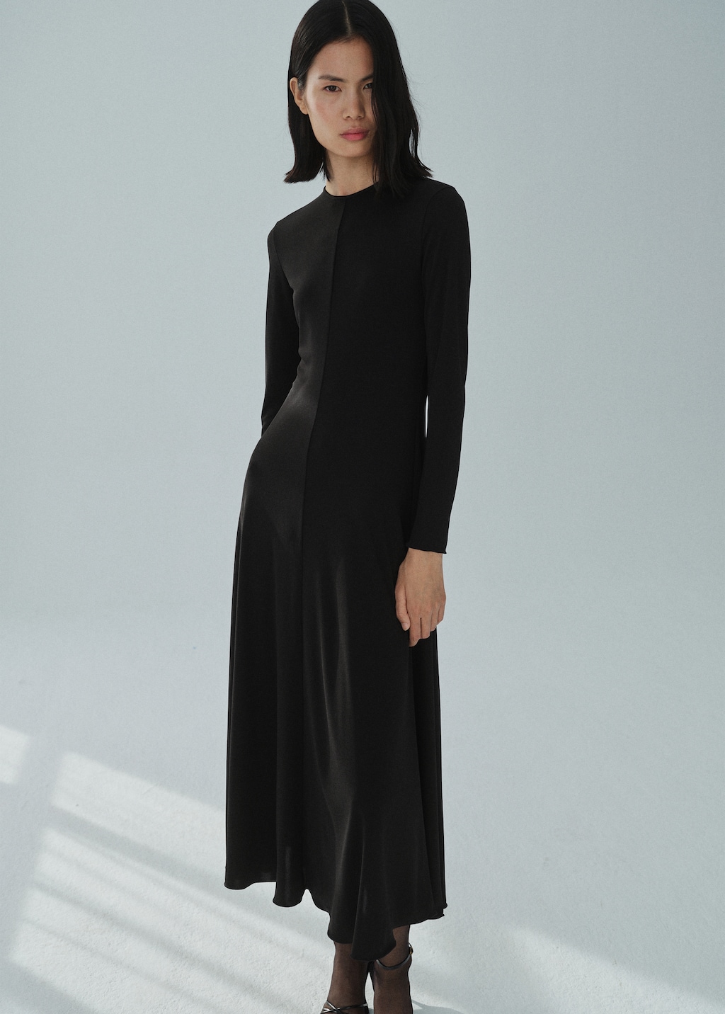 Long Flared Knitted Dress Women Mango United Kingdom
