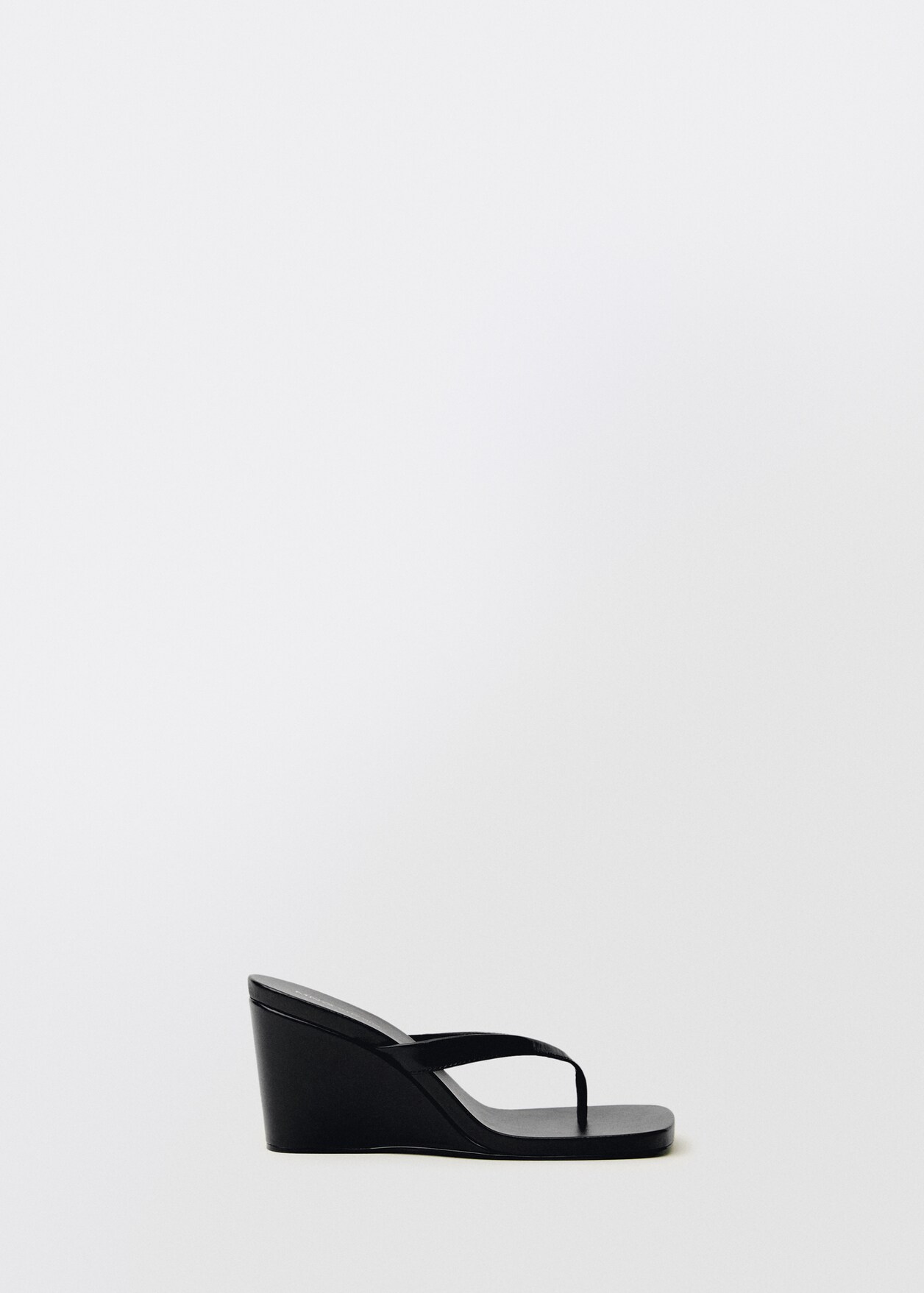 Wedge leather sandals - Women | MANGO USA
