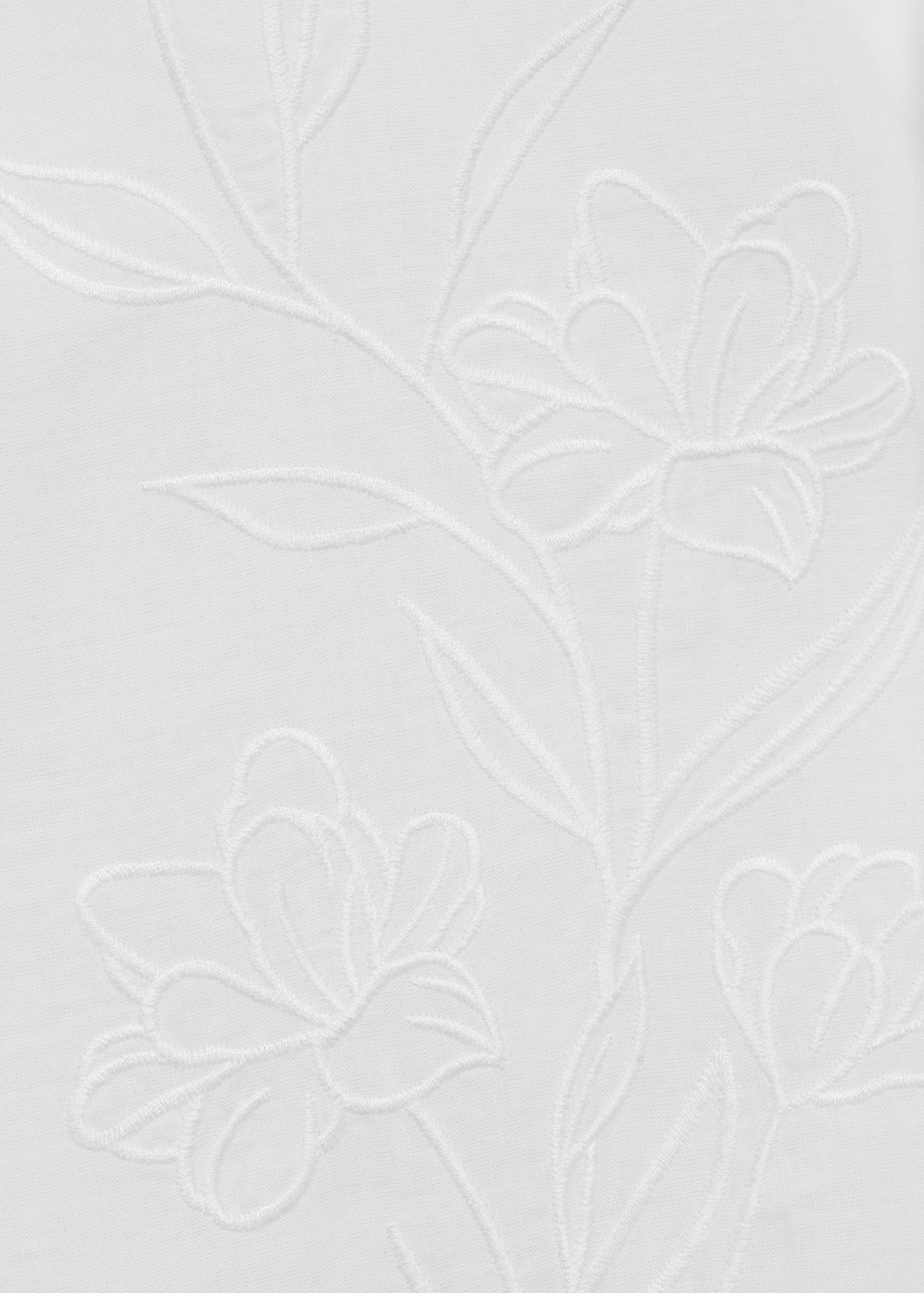 Chemise De Nuit Coton Brodée Femme Mango Maroc