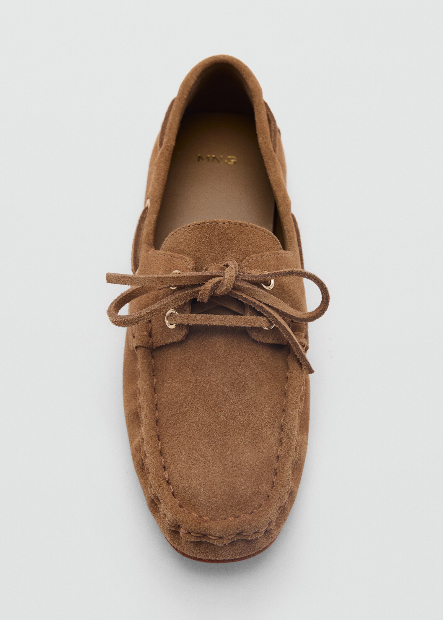Suede boat shoes with laces - Women | MANGO USA