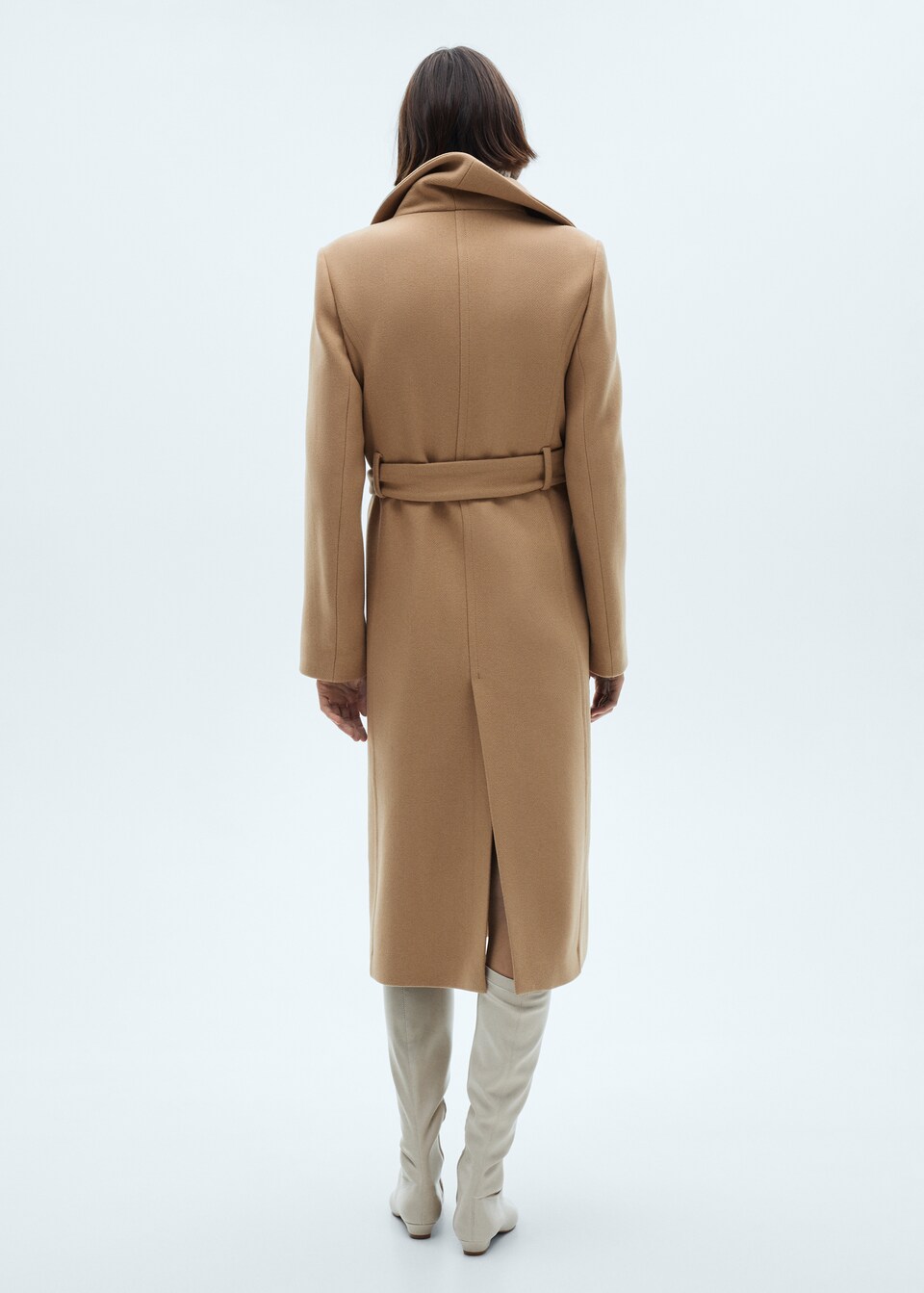 Manteco wool coat with belt - Women | MANGO USA
