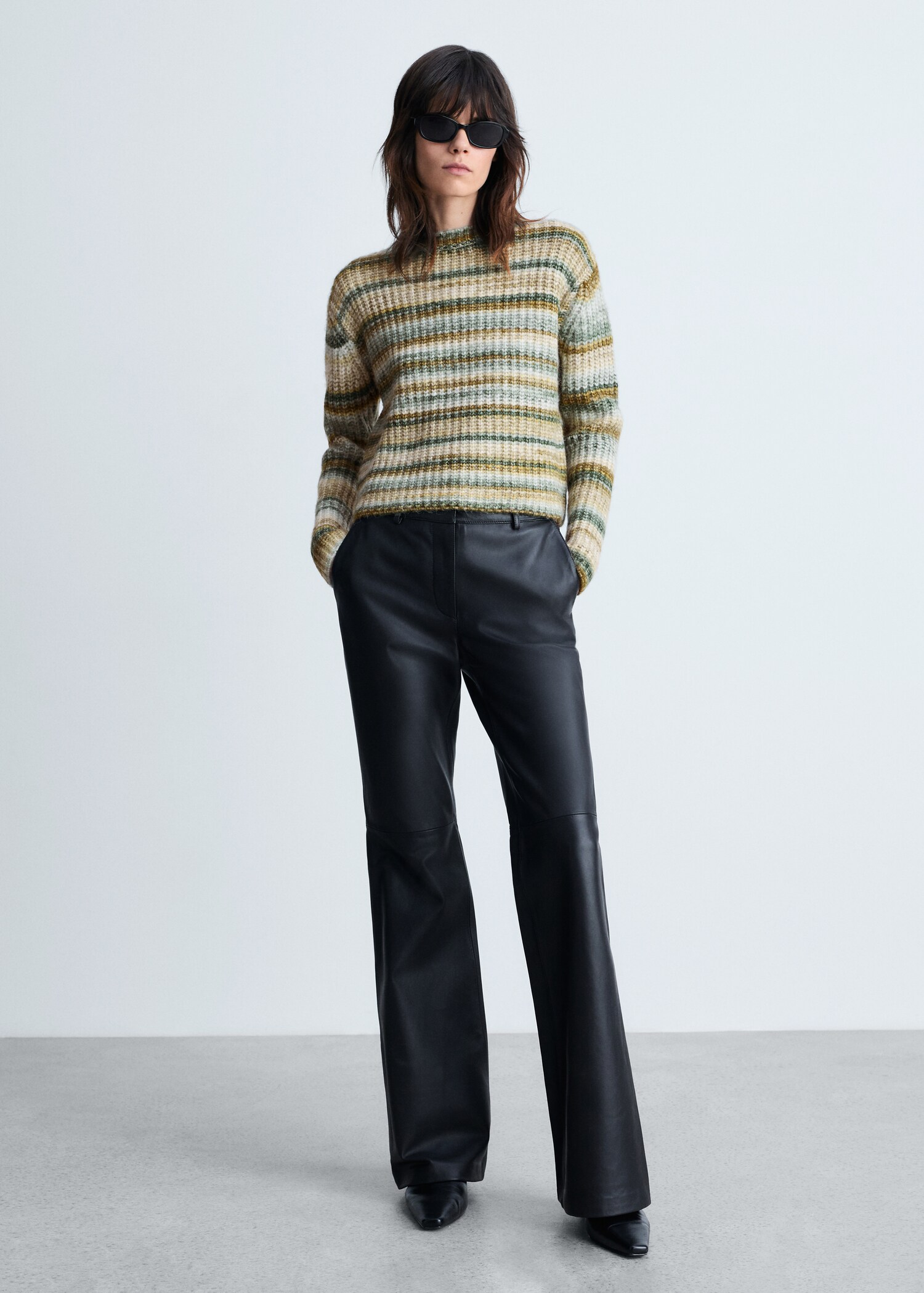 Round-neck striped sweater - Women | MANGO United Kingdom