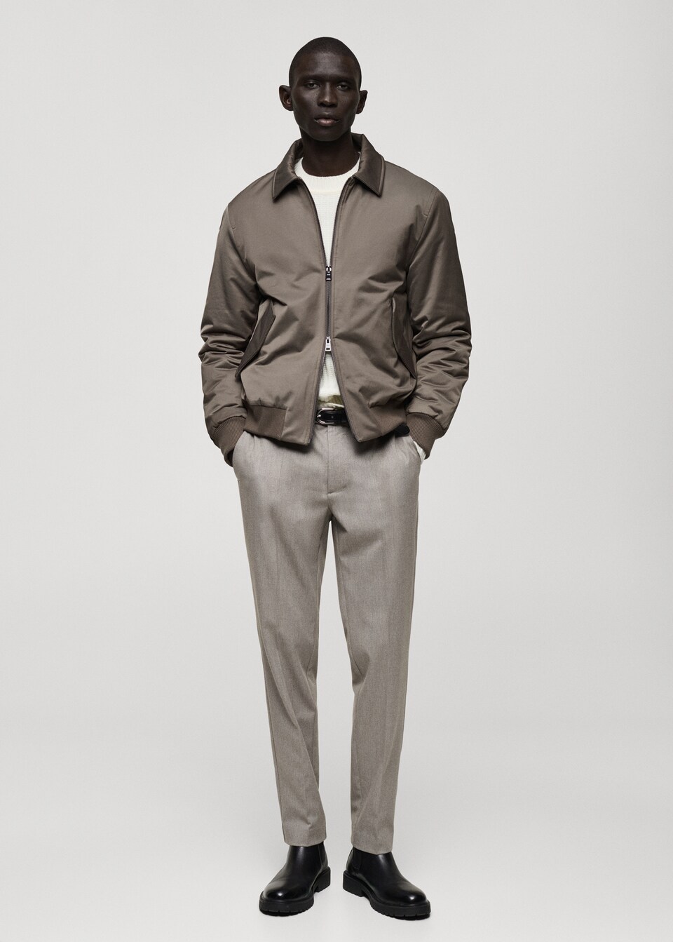 Quilted water repellent jacket - Men | MANGO USA