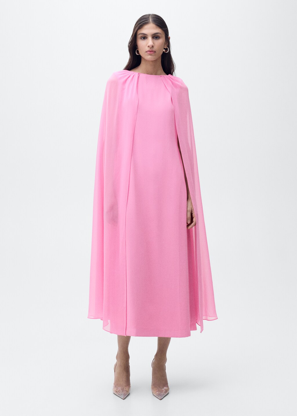 Flared cape dress - Women | MANGO USA