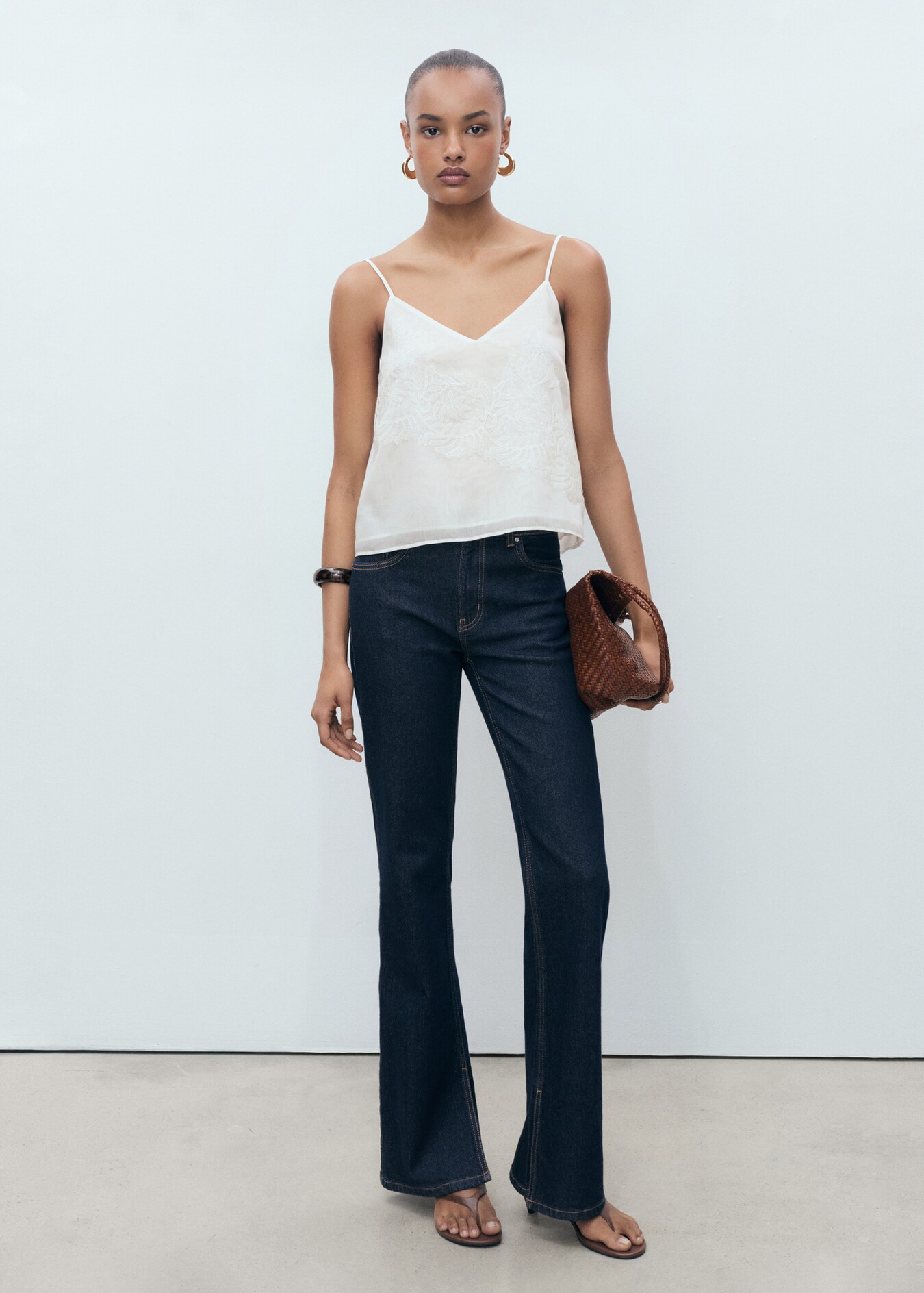 Lace strap top - Women | MANGO USA