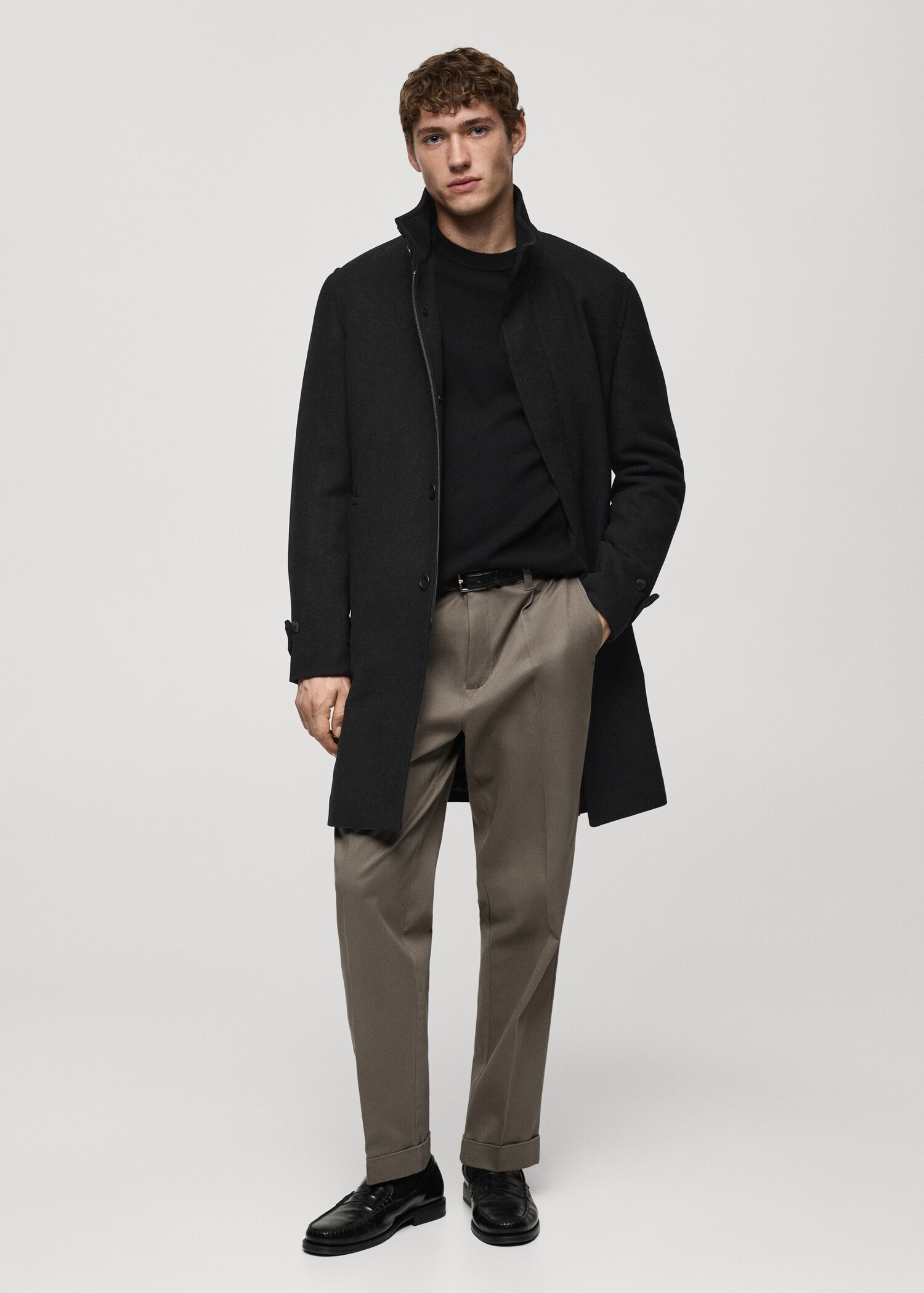 Quilted wool inner coat - Men | MANGO USA