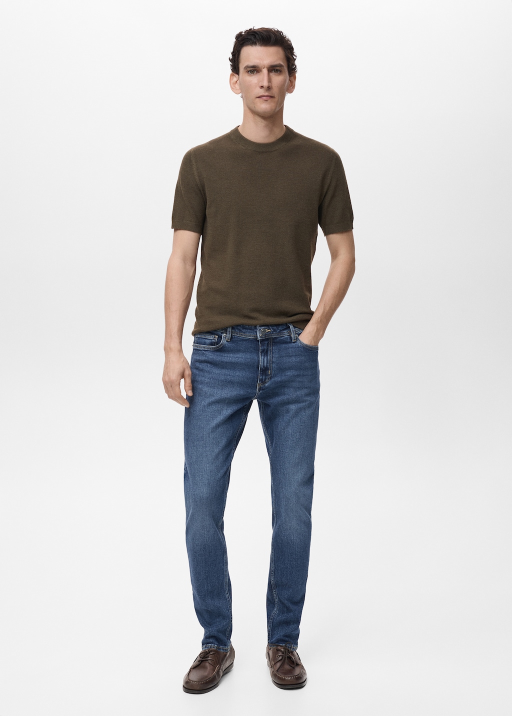 Jan slim-fit faded dark-wash jeans - Men | MANGO USA Jan slim-fit faded dark-wash jeans - Men | MANGO USA