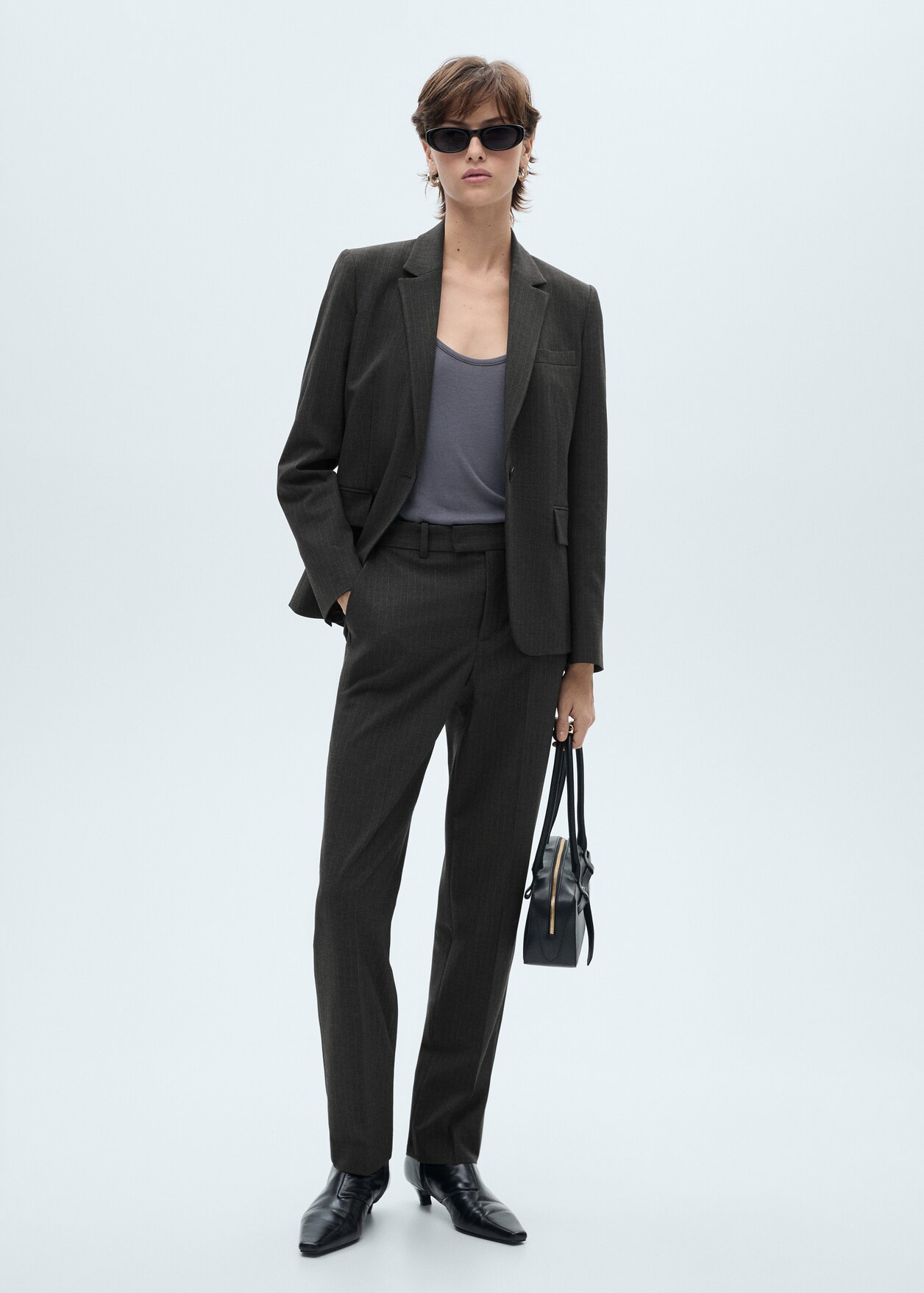 Pinstripe Suit Jacket Women Mango Usa