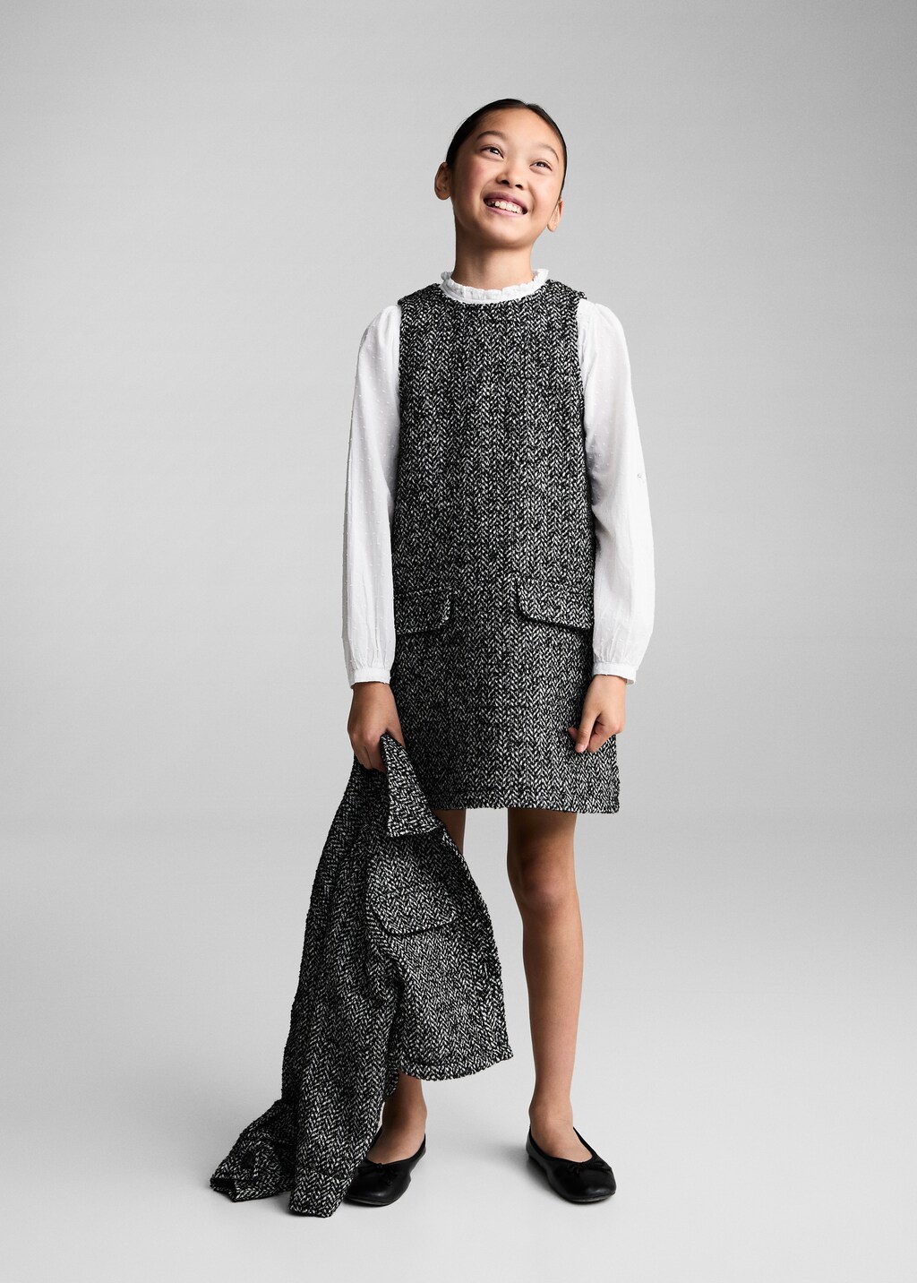 Spike stitch pinafore - Kids | MANGO USA