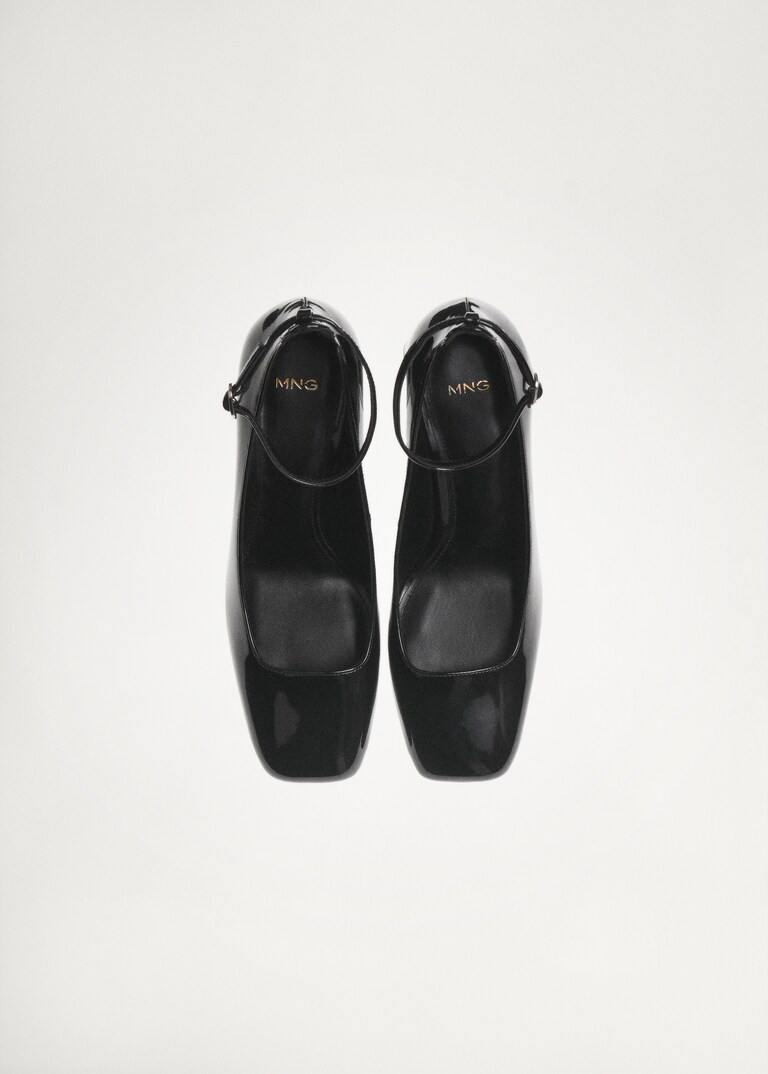 Patent leather-effect heeled shoes - Women | MANGO USA