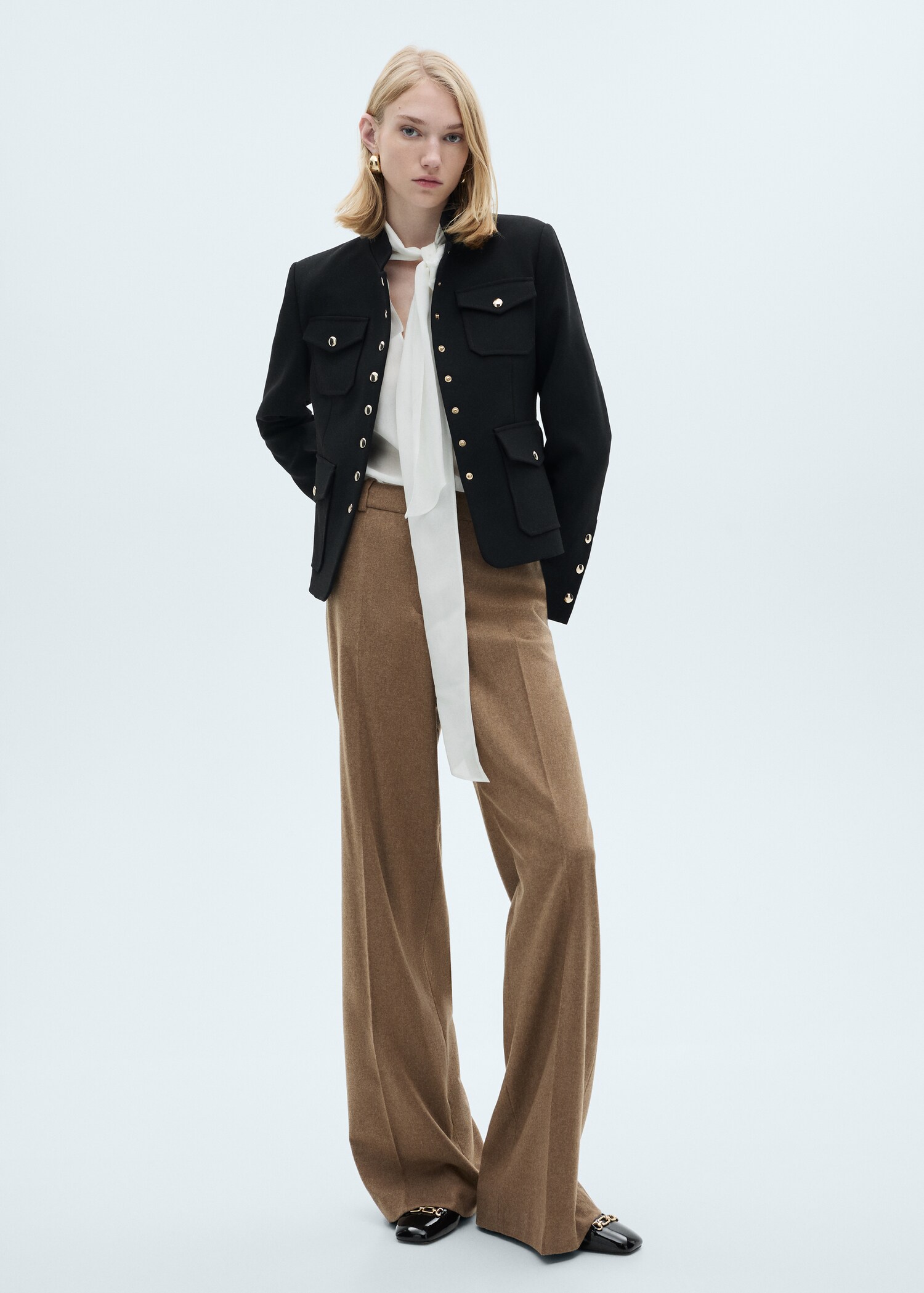 Jacket pockets with button detail - Women | MANGO USA